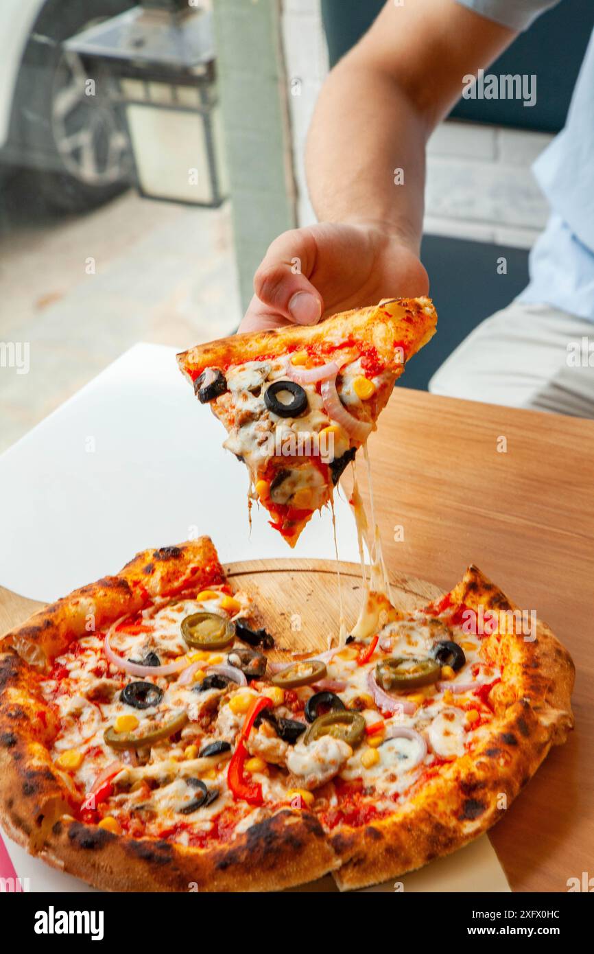 Santa fe flavoured Neapolitan pizza authentic brick oven naples ...