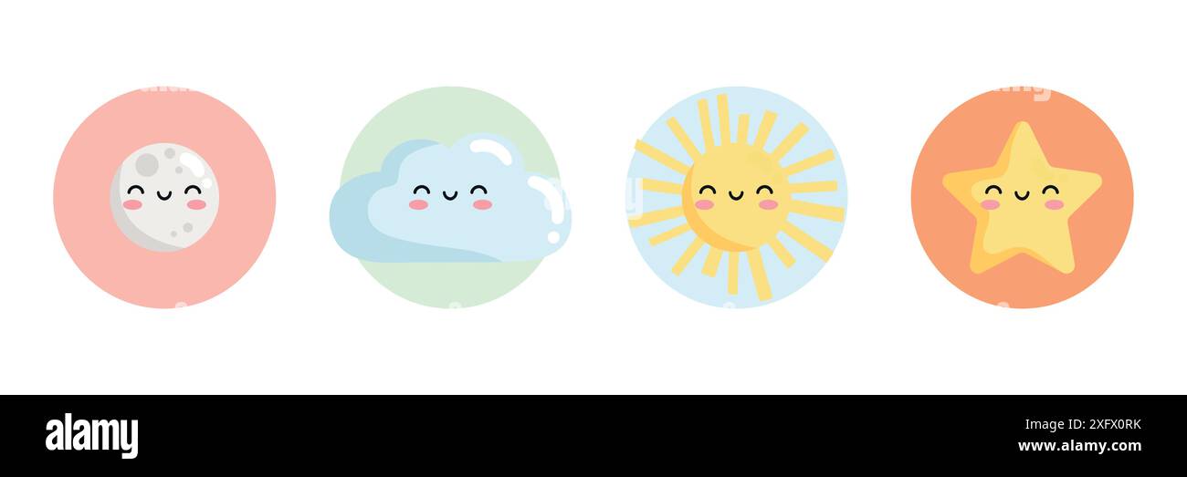 Cute cloud star in Cut Out Stock Images & Pictures - Alamy