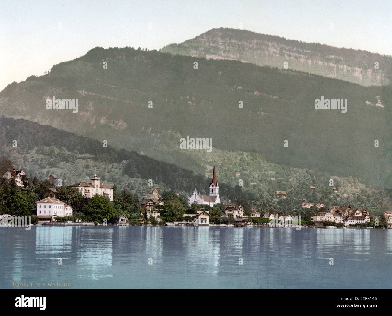 Weggis, Rigi, ein Bergmassiv zwischen dem Vierwaldstättersee, dem ...