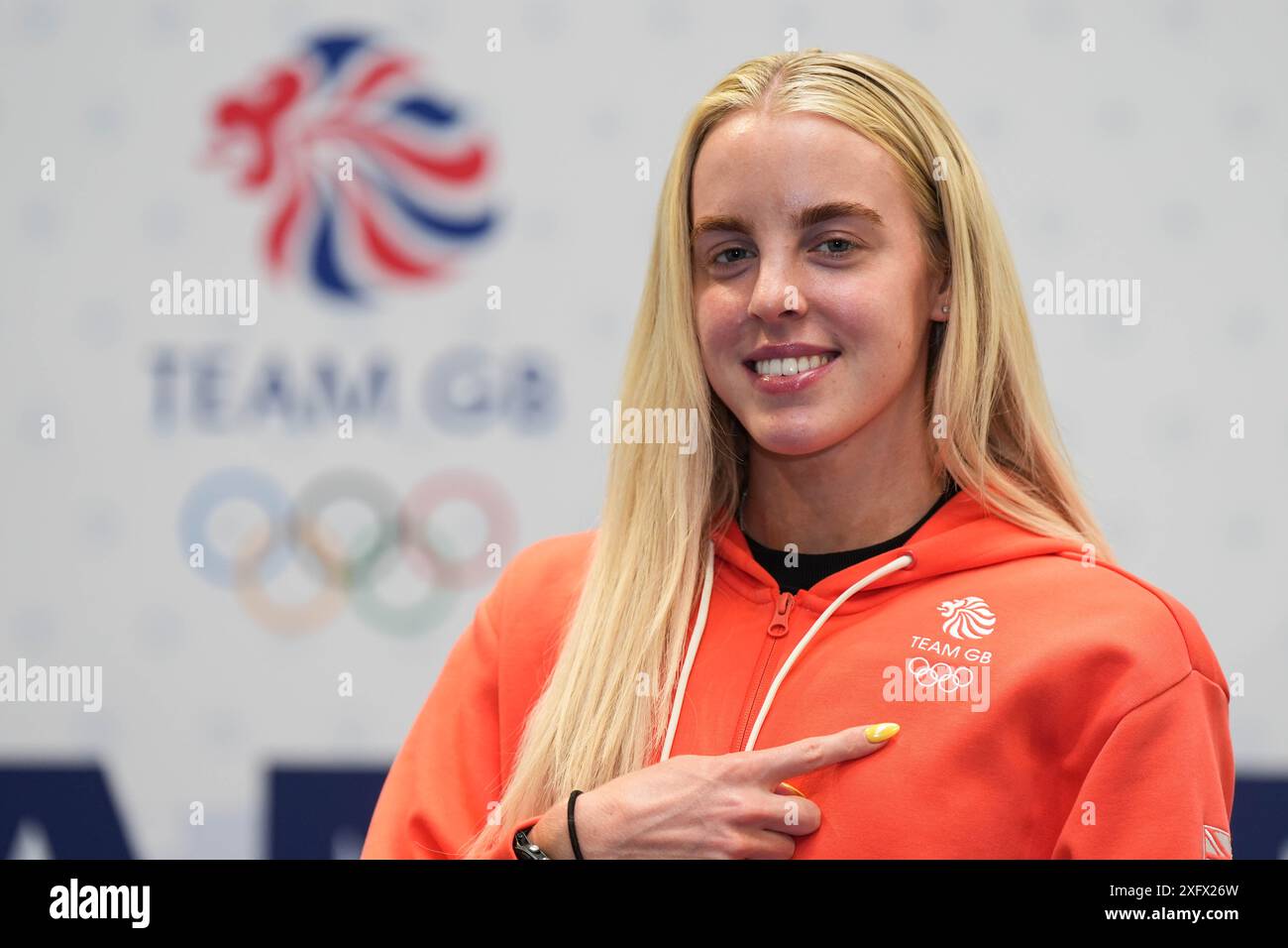 Keeley Hodgkinson during a Team GB kitting out session for the Paris ...