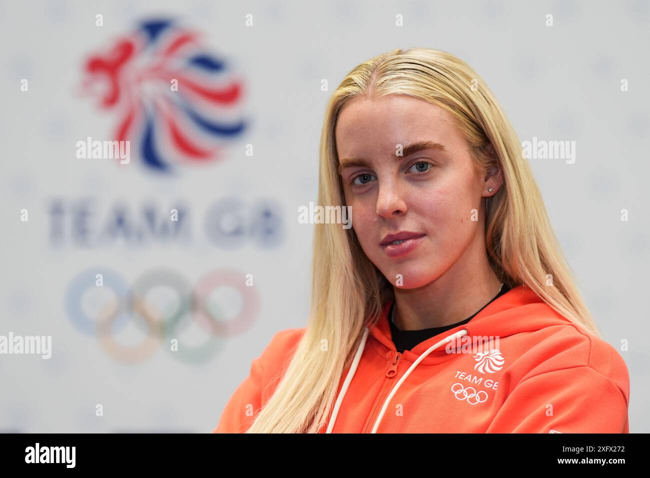 Keeley Hodgkinson during a Team GB kitting out session for the Paris ...