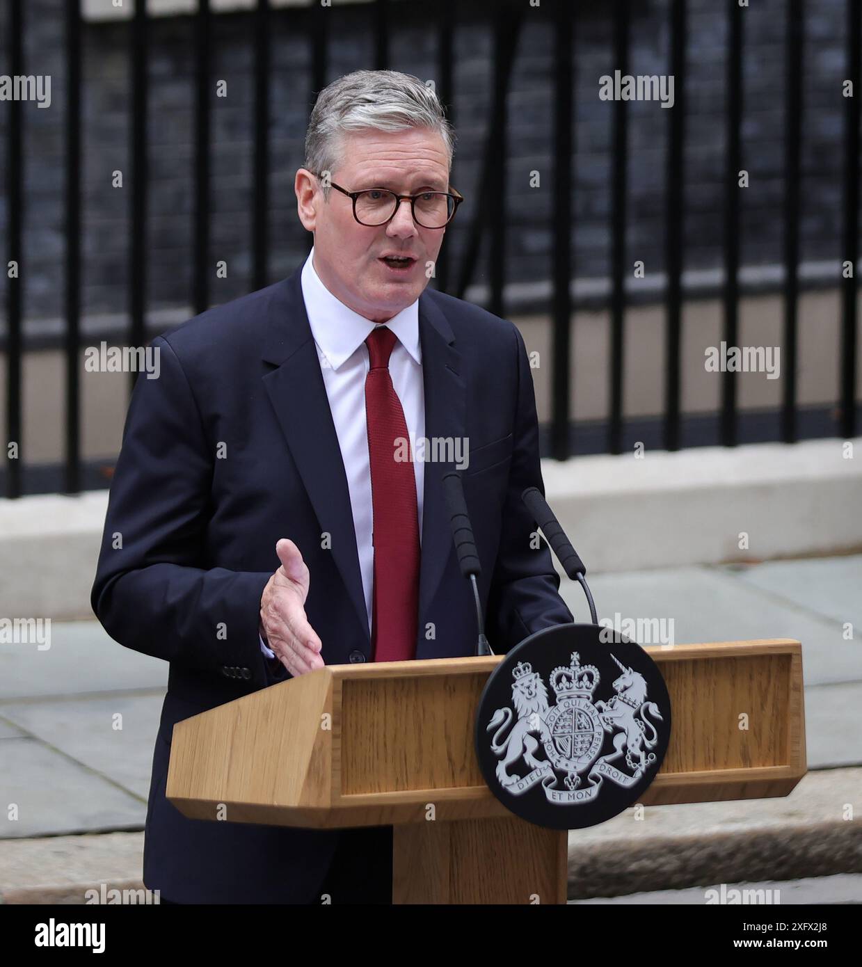 London, UK. 05th July, 2024. Newly appointed British Prime Minister Sir ...