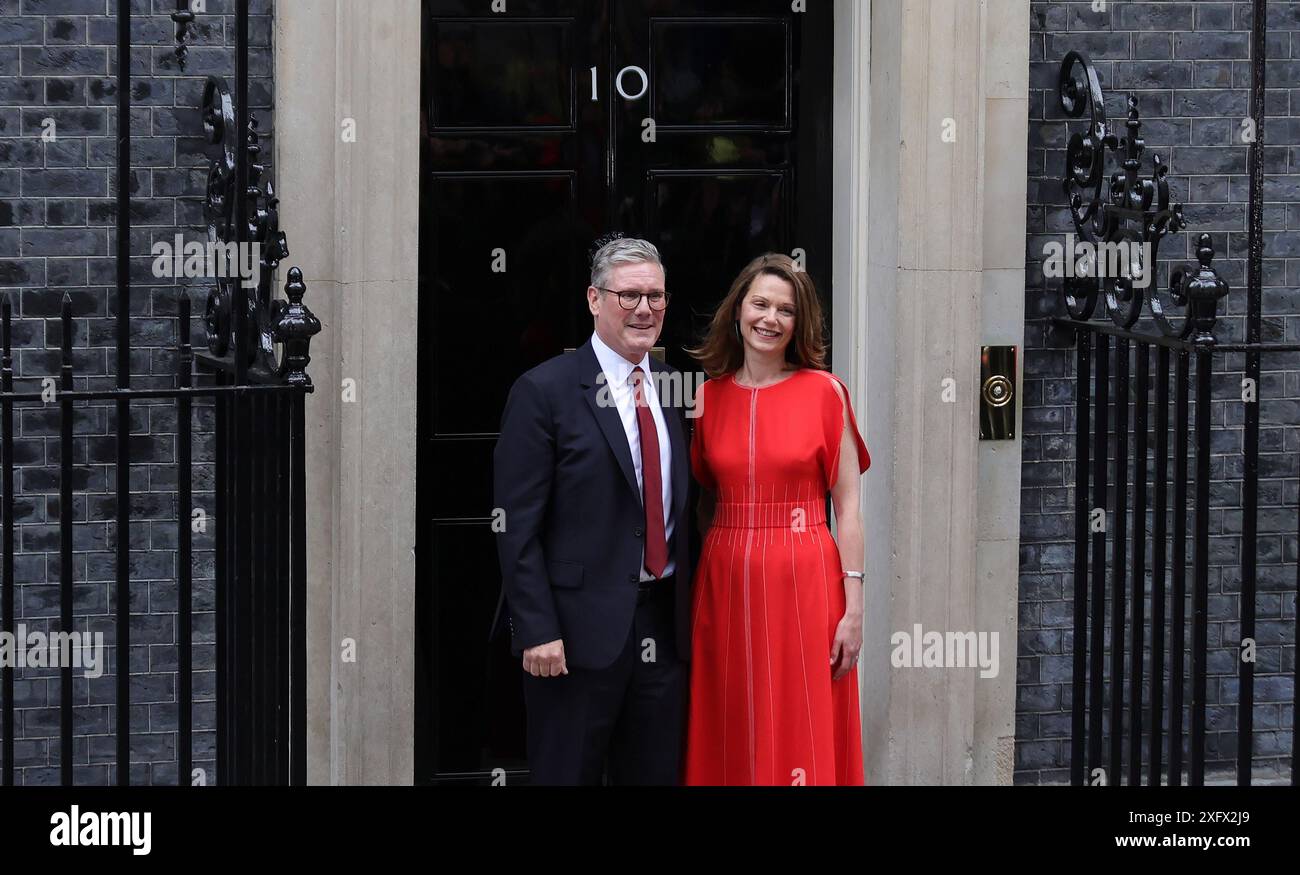 British prime minister sir keir starmer and wife victoria starmer hi ...