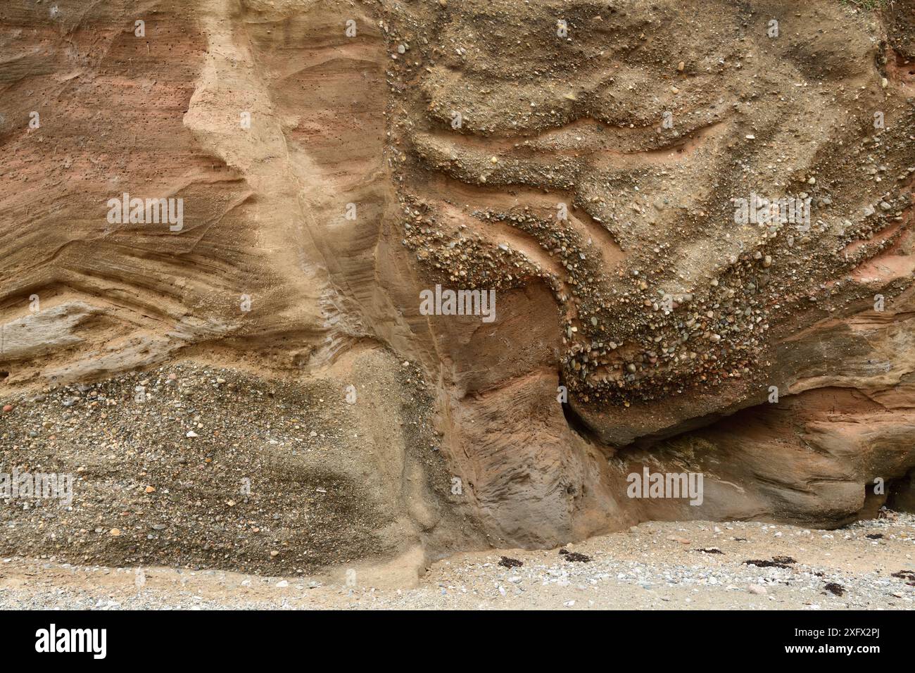 Glacial Sand and Gravel deposited within a kettle hole, Baumaris ...