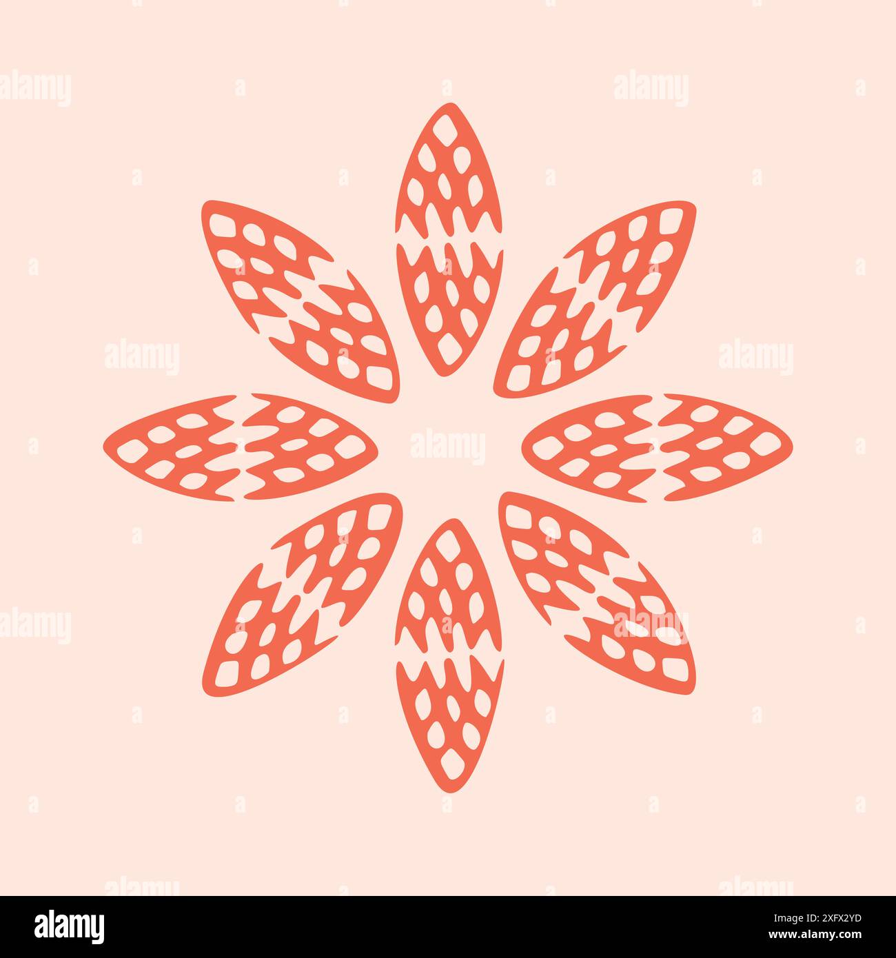Peach fuzz botanical texture vector motif with color of the year two ...