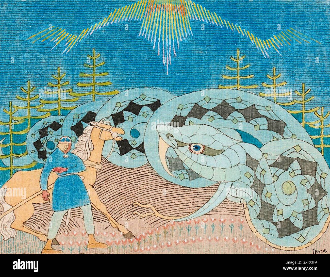 Joseph Alanen - Lemminkainen and the Great Snake - 1919 Stock Photo - Alamy