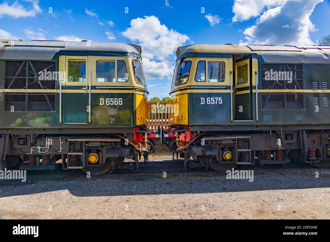 A pair of preserved Class 33 diesel locos built in 1962 in the yard at ...