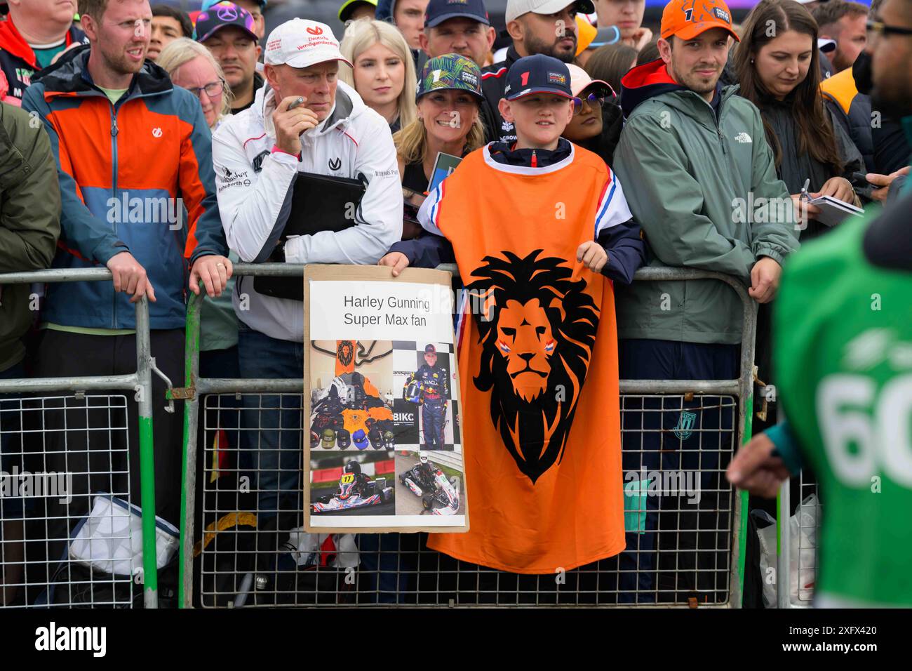 Silverstone, UK. 05th July 2024. British F1 fan During FP1. Ahmad Al ...