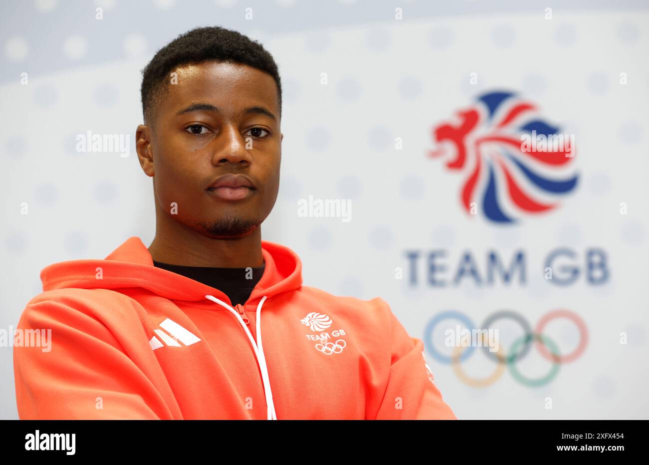 Tade Ojora during a Team GB kitting out session for the Paris Olympics ...