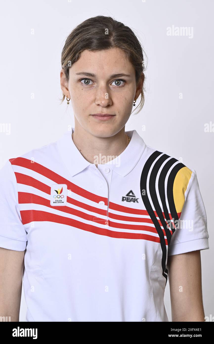 Brussels, Belgium. 04th July, 2024. Belgian Helena Ponette poses for ...