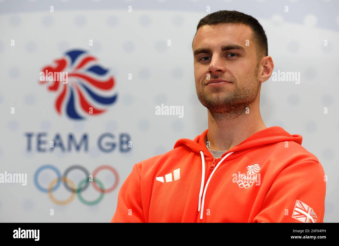 Toby Harries during a Team GB kitting out session for the Paris ...