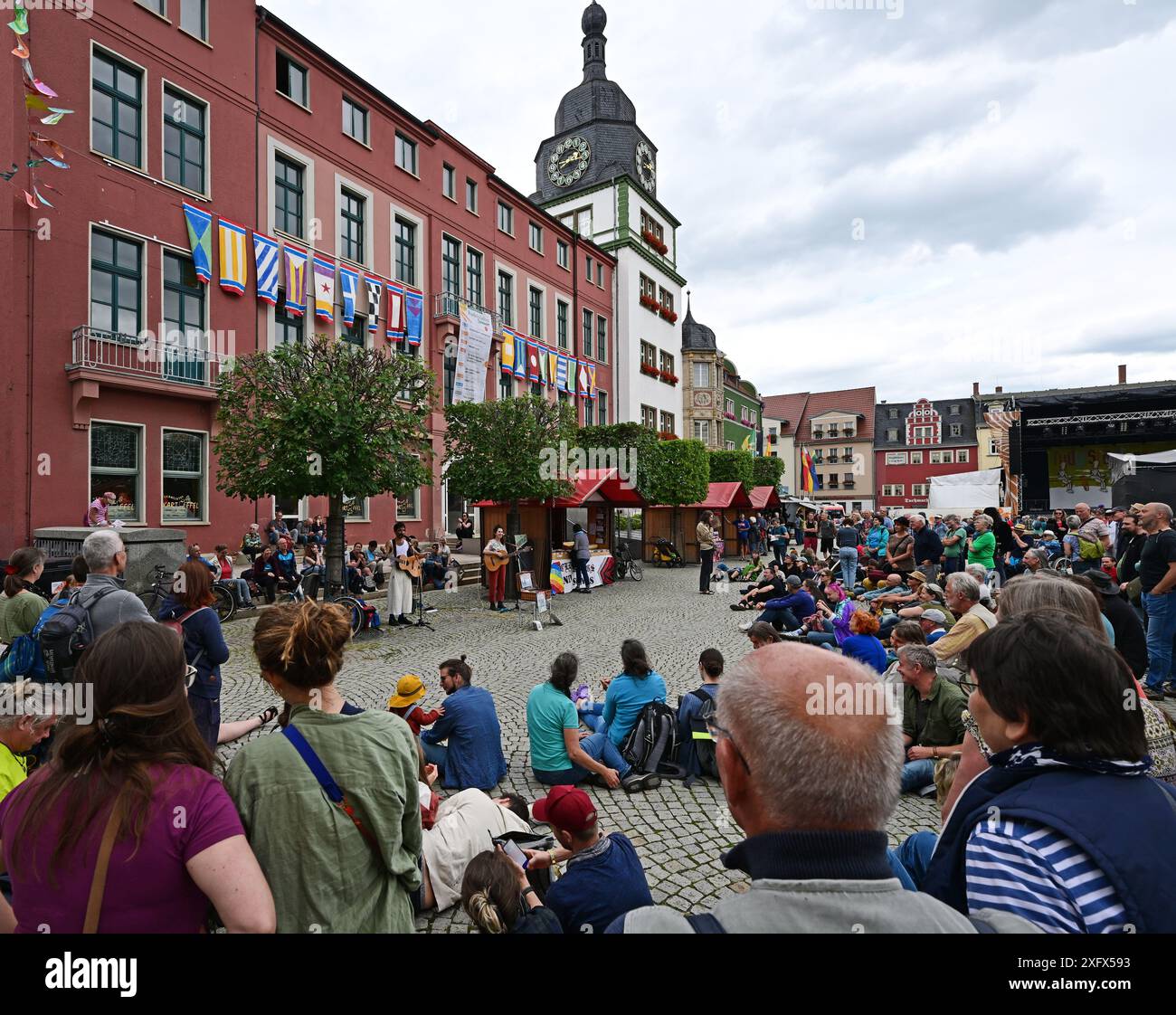 Rudolstadt, Germany. 05th July, 2024. Liush and Gal Klein play on the ...
