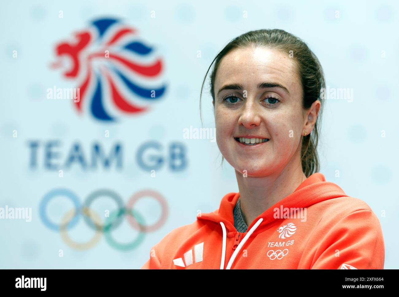 Laura Muir during a Team GB kitting out session for the Paris Olympics ...