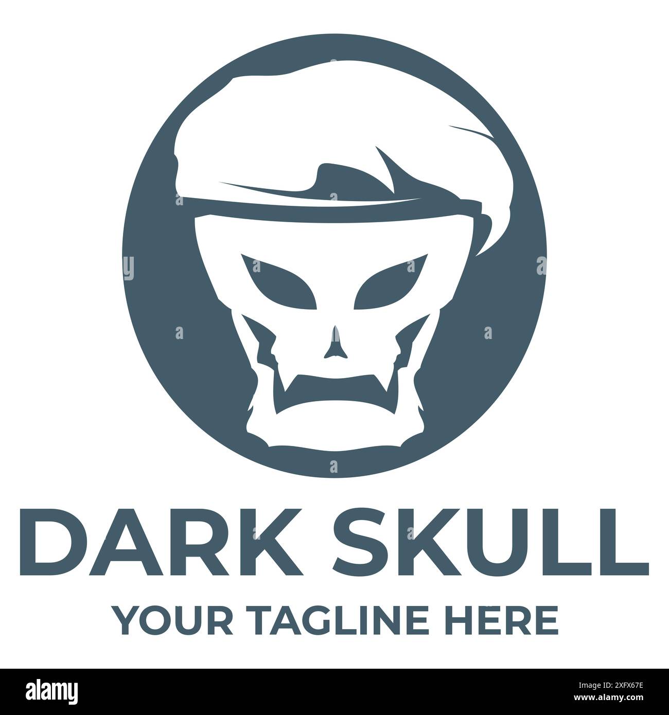 Dark skull logo vector illustrations icon designs Stock Vector Image ...