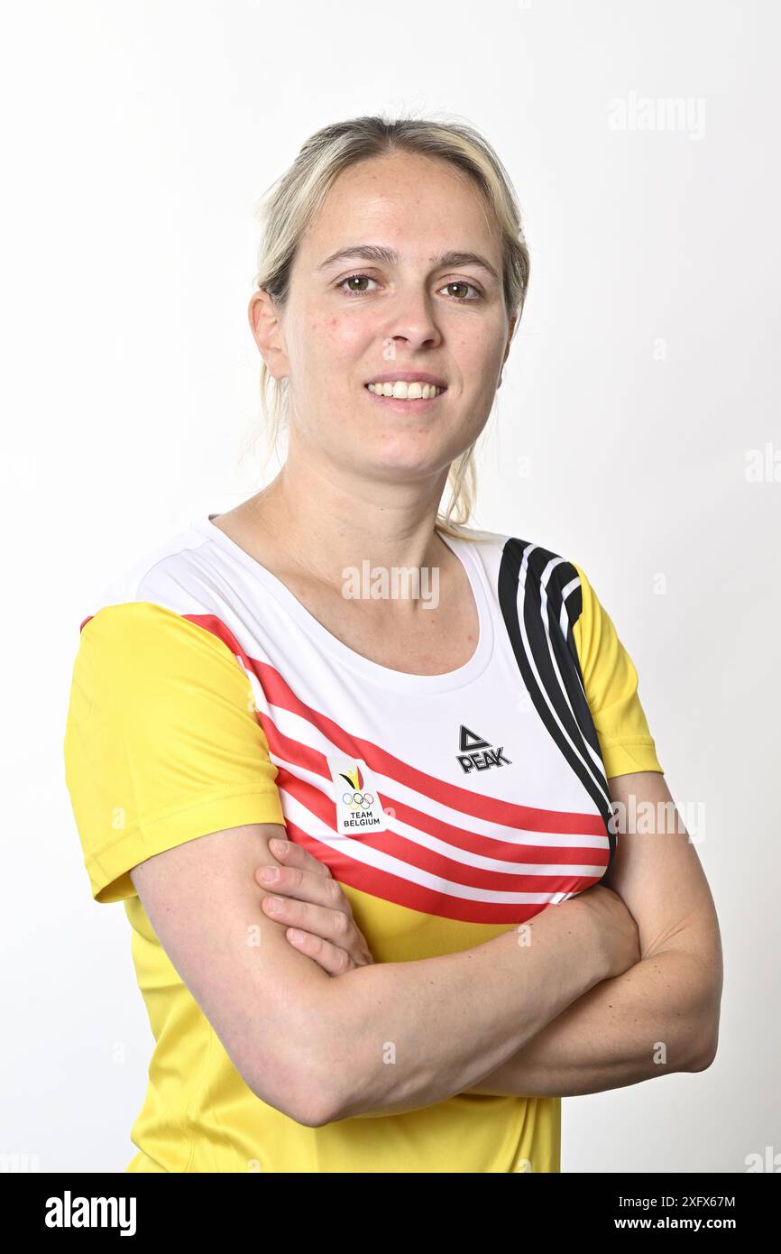 Brussels, Belgium. 04th July, 2024. Liselotte De Bruyne poses for the ...