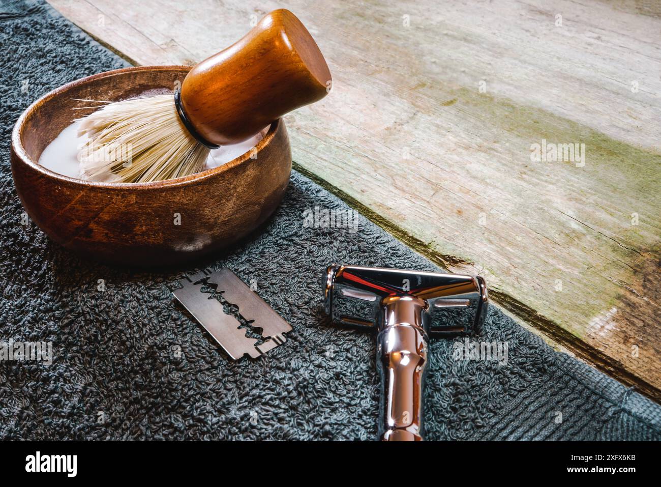 Retro shaving foam in barber hi-res stock photography and images - Alamy