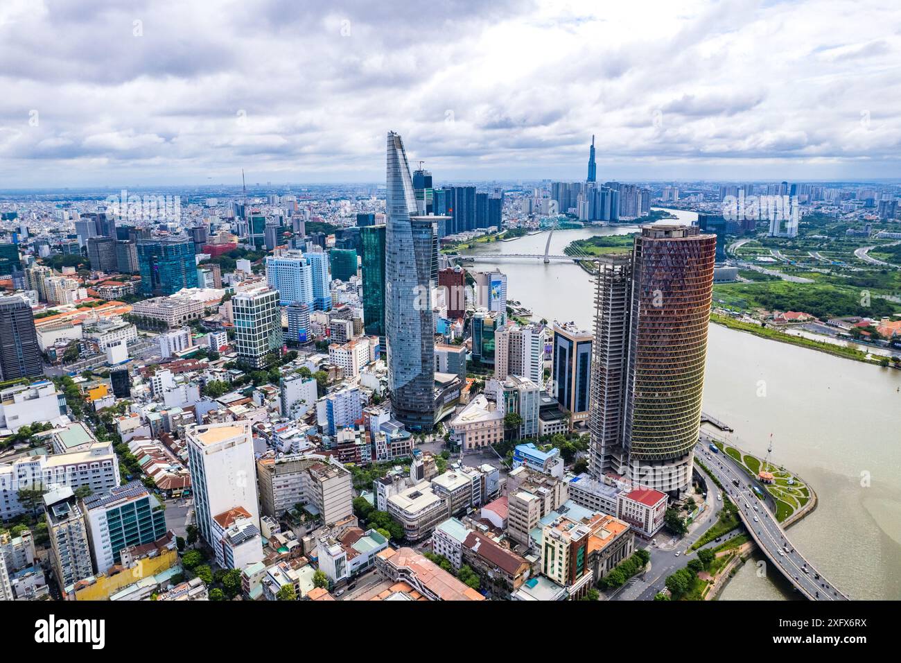 Aerial view of Ho Chi Minh city or Saigon, in Vietnam Stock Photo - Alamy