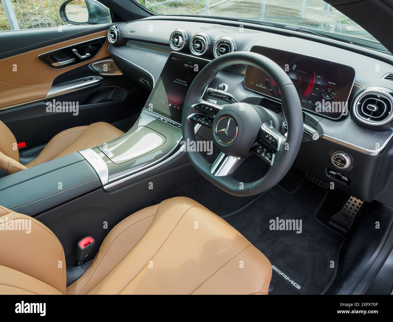 Hong Kong, China March 8, 2024 : Mercedes-Benz CLE 300 2024 Interior in ...