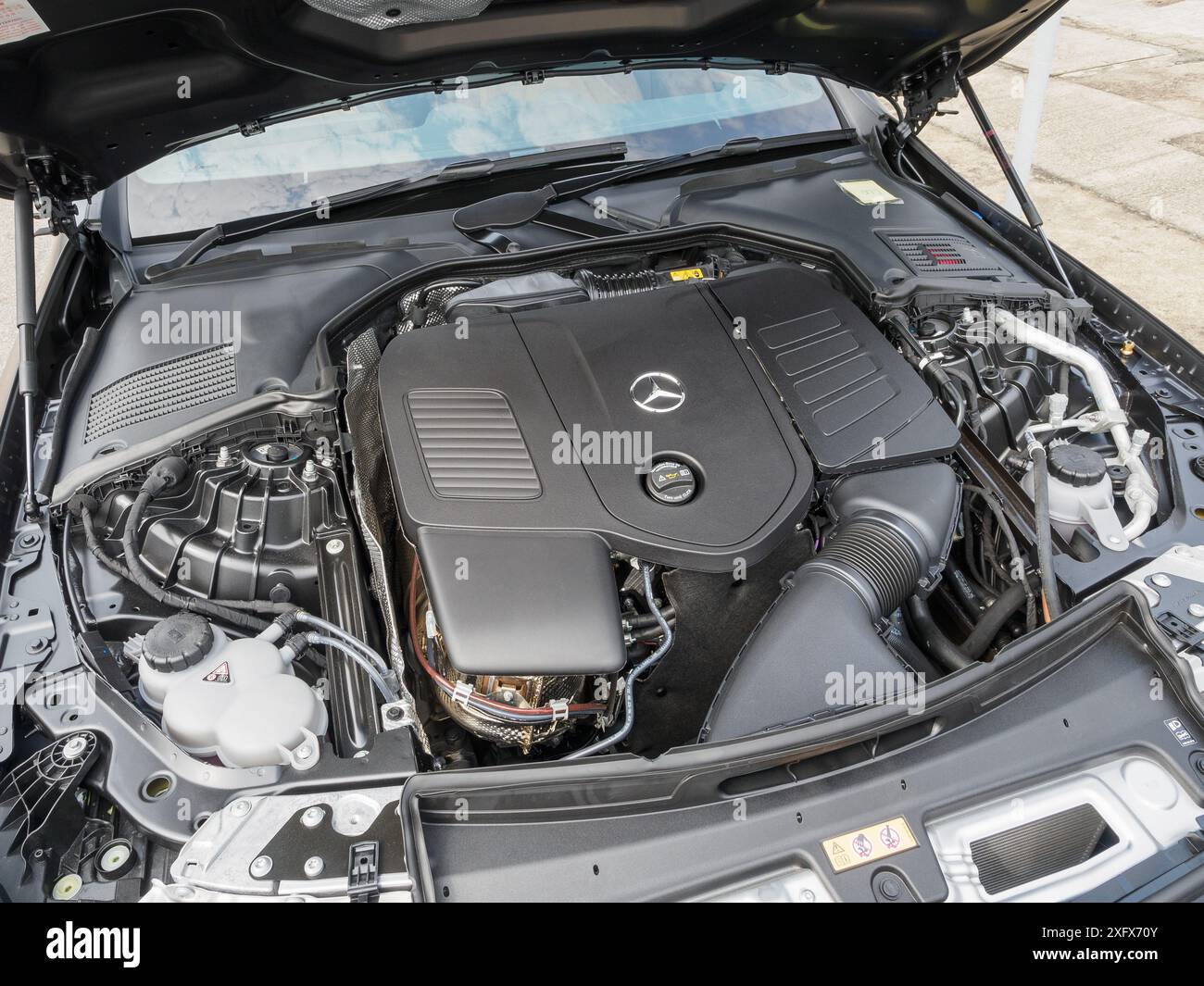 Hong Kong, China March 8, 2024 : Mercedes-Benz CLE 300 2024 Engine in ...