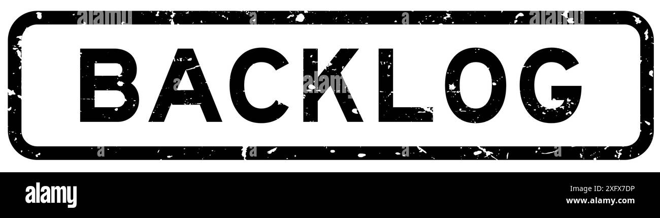 Grunge black backlog word square rubber seal stamp on white background ...