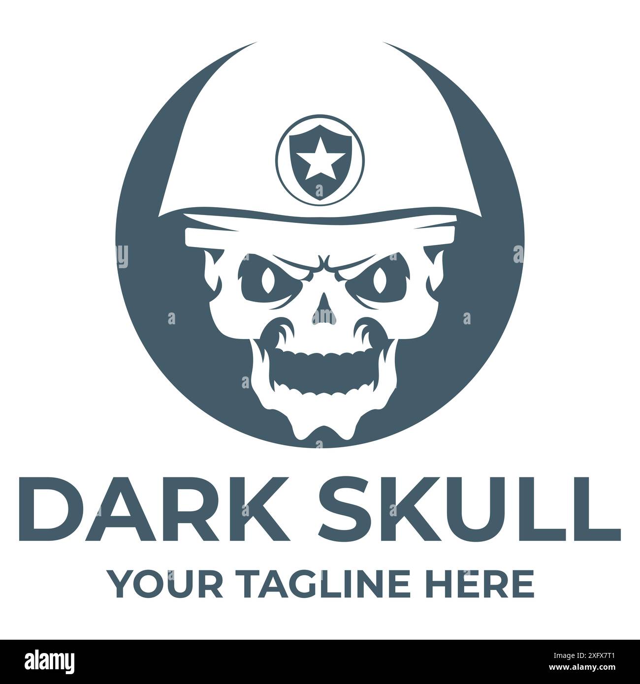 Dark skull logo vector illustrations icon designs Stock Vector Image ...
