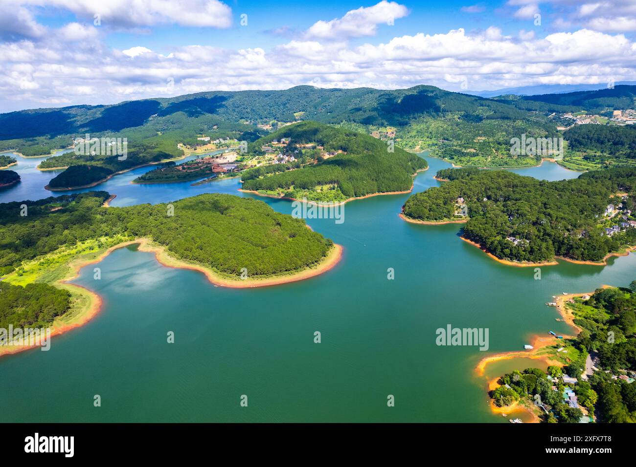 Aerial view of tuyen lam lake in Dalat, Vietnam Stock Photo - Alamy