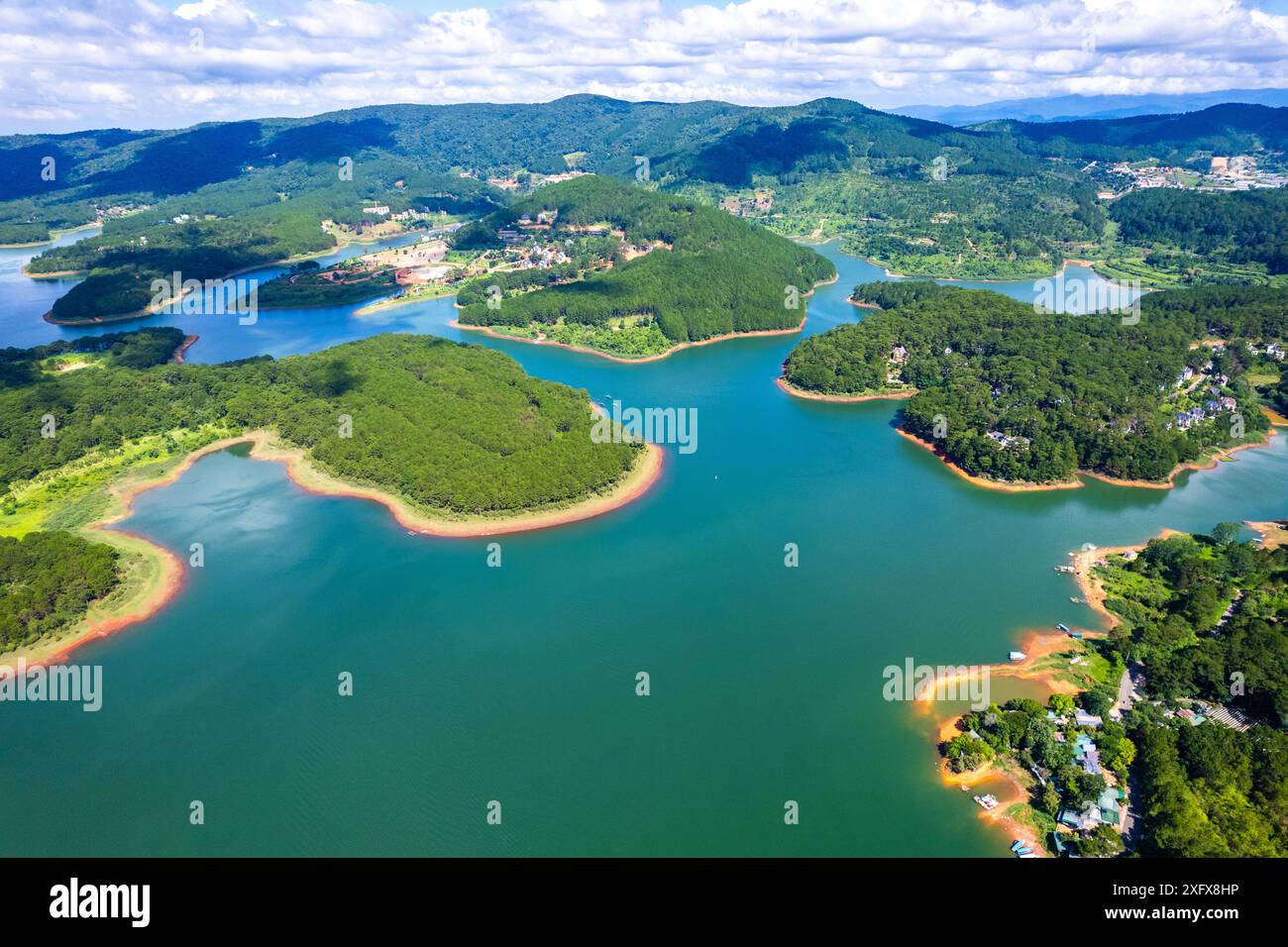 Aerial view of tuyen lam lake in Dalat, Vietnam Stock Photo - Alamy
