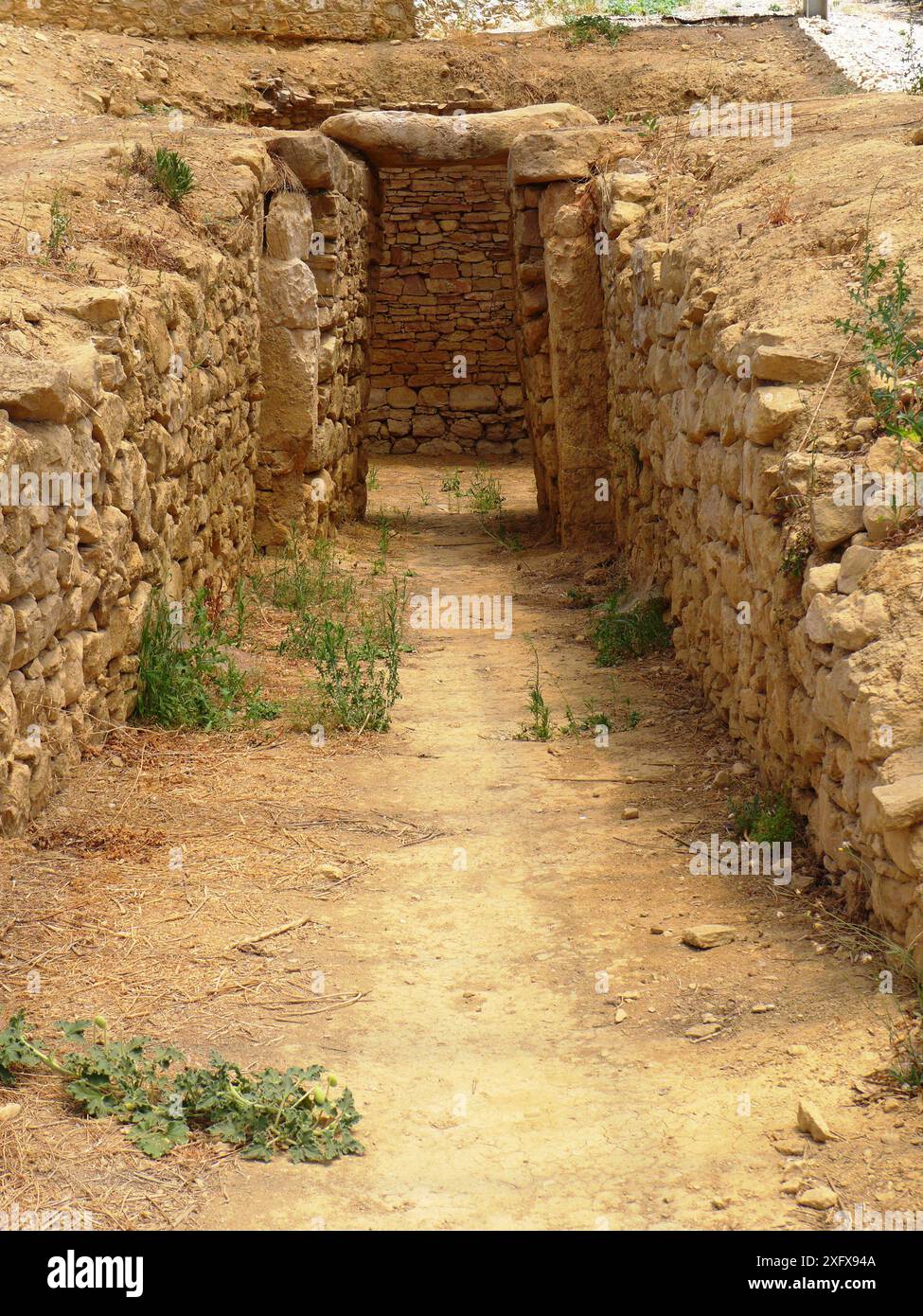 Ancient Copper age citadels in Argolis, Peloponnese, Greece Stock Photo ...