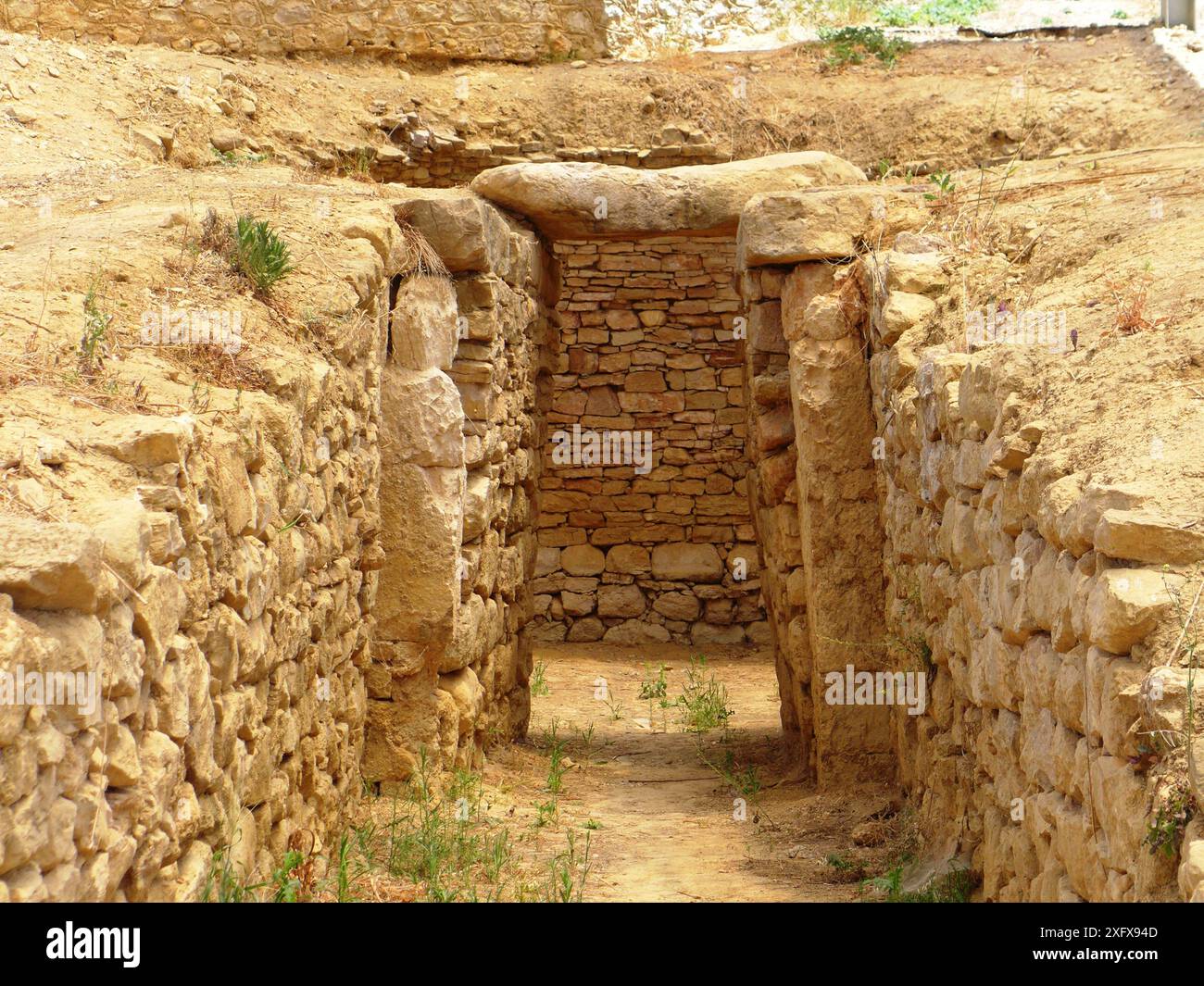 Ancient Copper age citadels in Argolis, Peloponnese, Greece Stock Photo ...