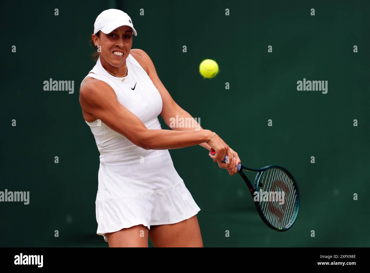 Madison Keys during her match against Marta Kostyuk (not pictured) on ...