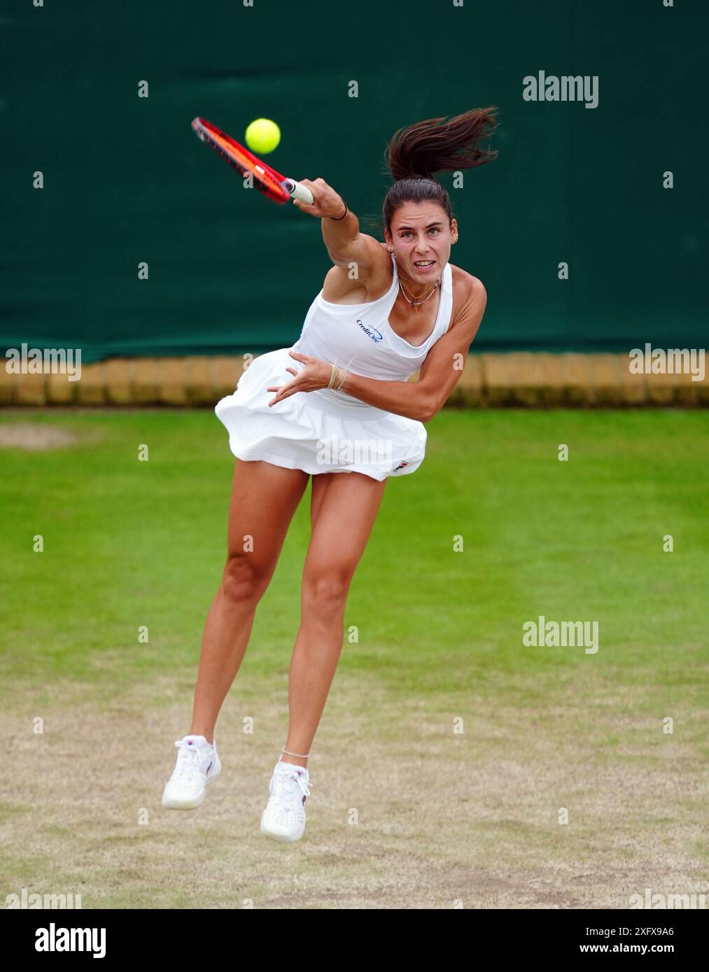 Emma Navarro in action against Diana Shnaider (not pictured) on day ...