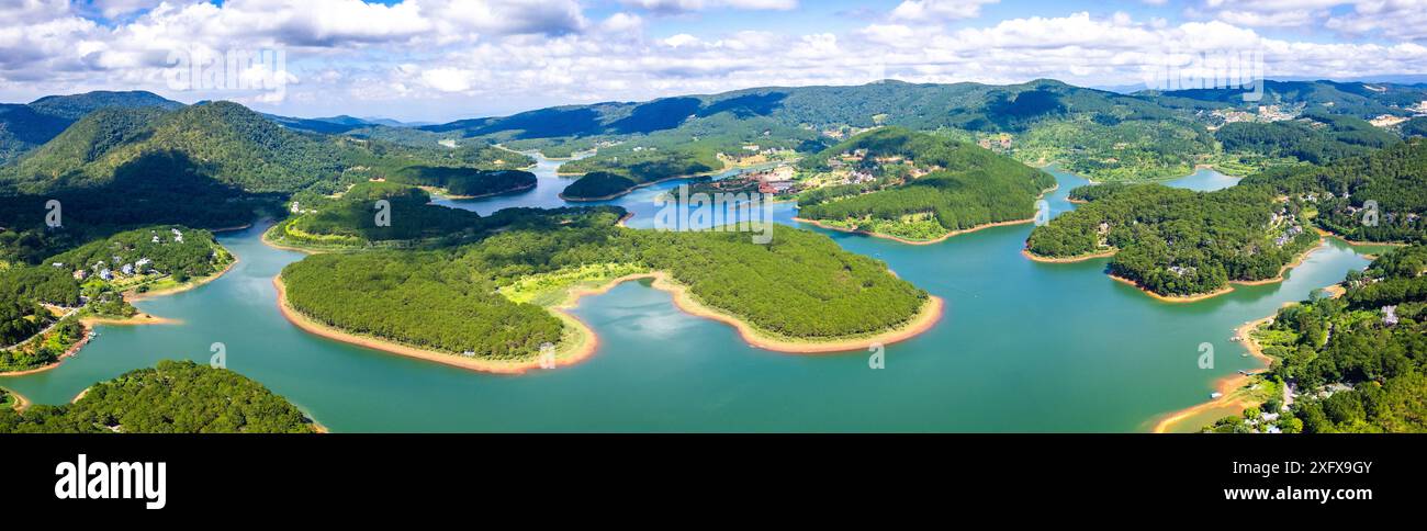 Aerial view of tuyen lam lake in Dalat, Vietnam Stock Photo - Alamy
