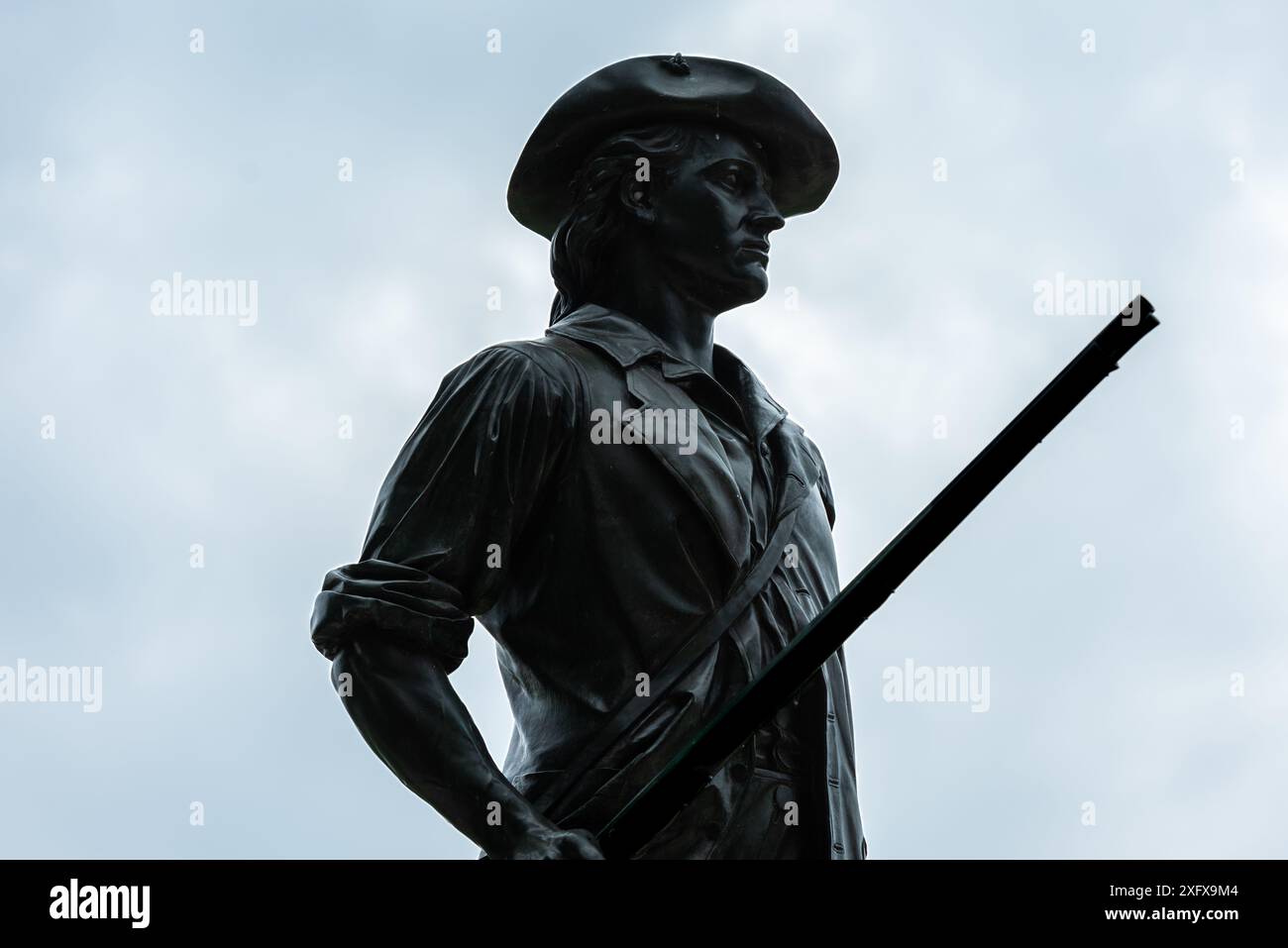 "The Minuteman" statue by Daniel Chester French at the Old North Bridge ...
