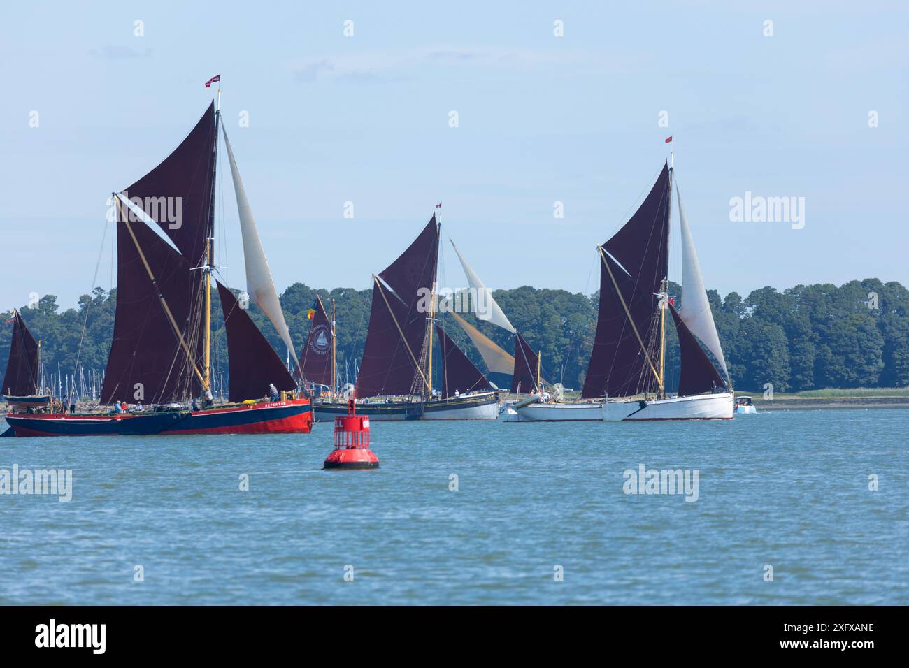 Thames sailing barges racing Stock Photo - Alamy