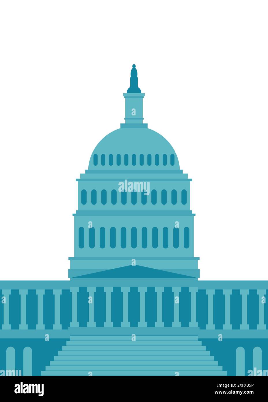 United States Capitol building icon in Washington DC. Vector ...