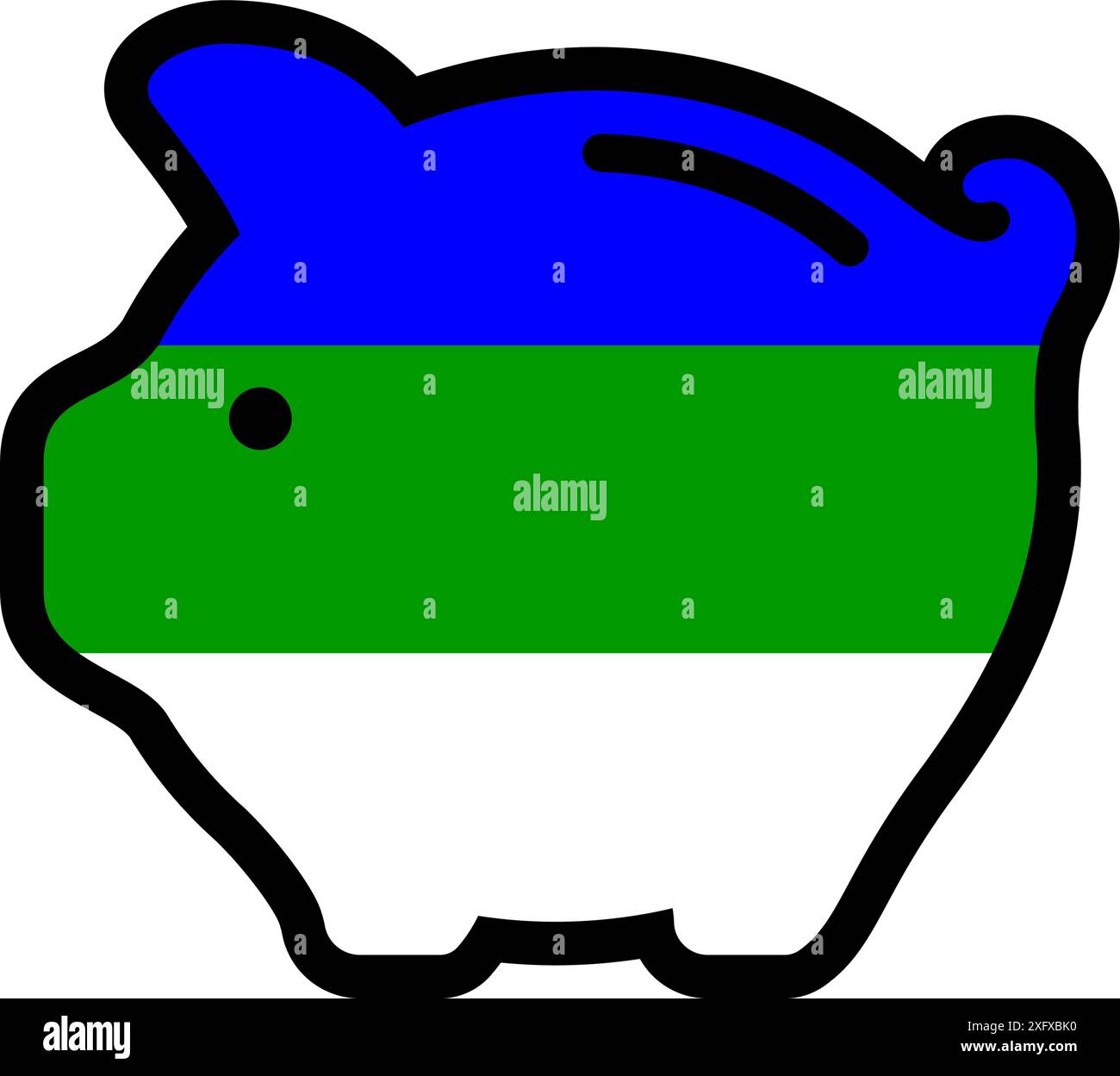 Flag of Komi republic, piggy bank icon, vector symbol Stock Vector ...
