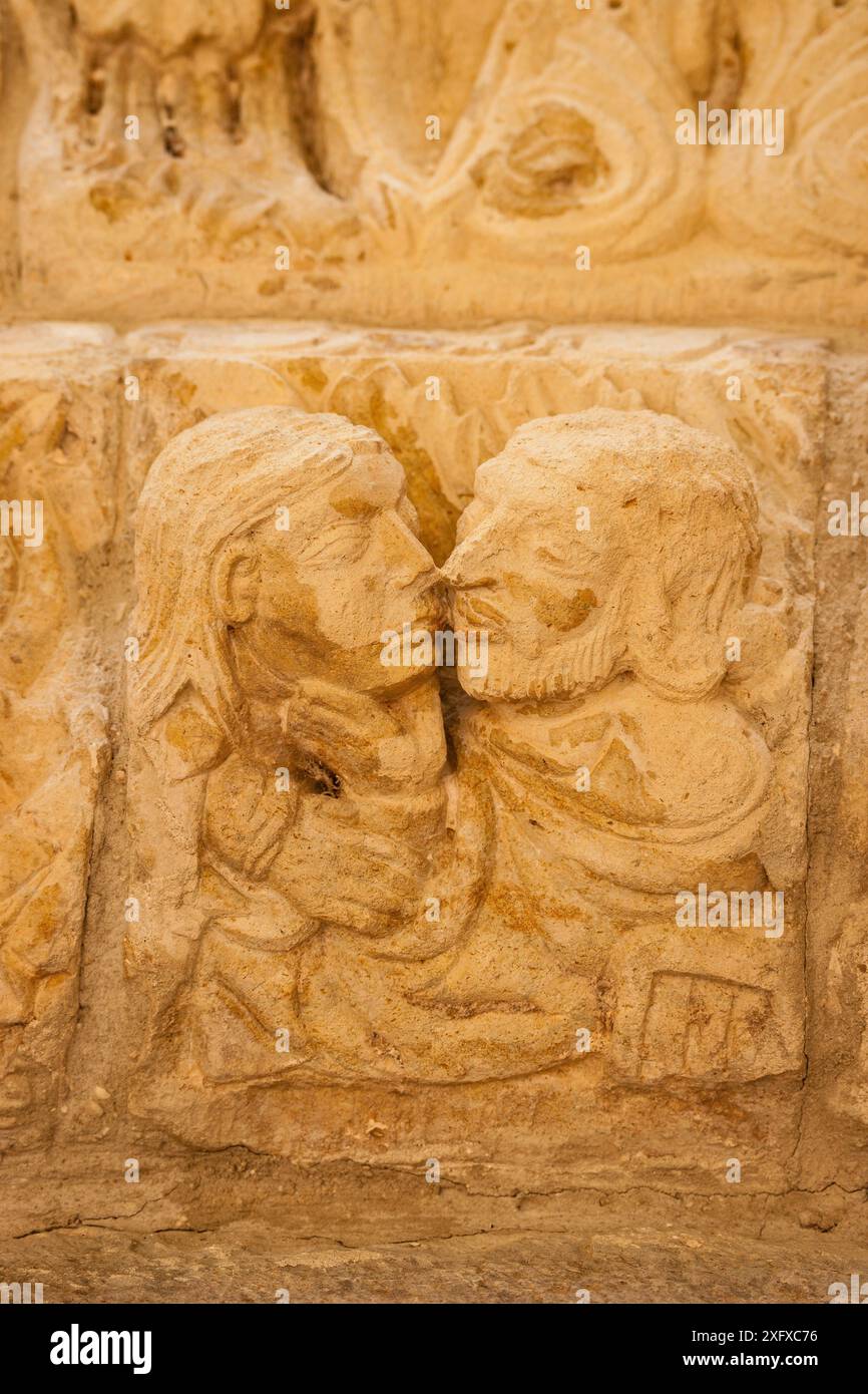 Romanesque reliefs in monastery of Santa María la Real, IX century ...