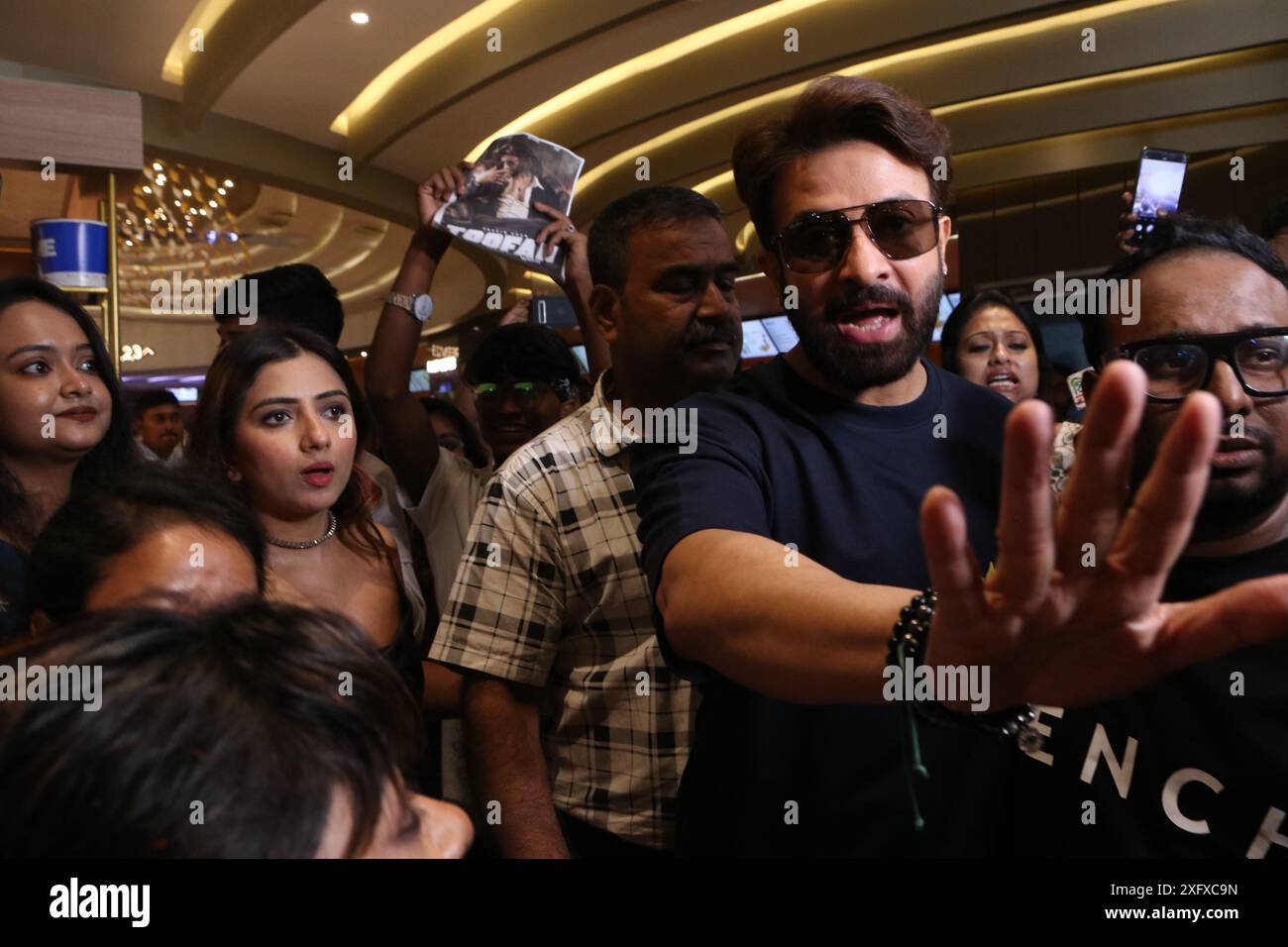 Bangladesh country Star Shakib Khan attends the premier of his new Film "Toofan" at South ...