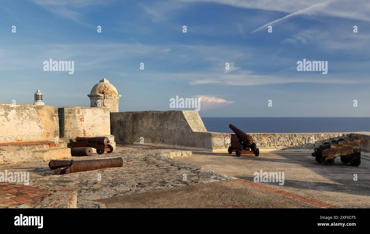 470-Rusty antique cannons battery on the Santisima Trinidad-Holy ...