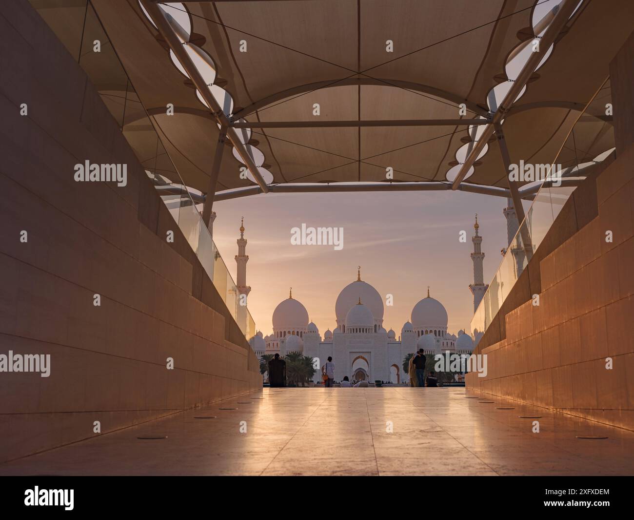 Abu Dhabi, UAE - January 14 2024: Evening view from Wahat Al Karama or ...