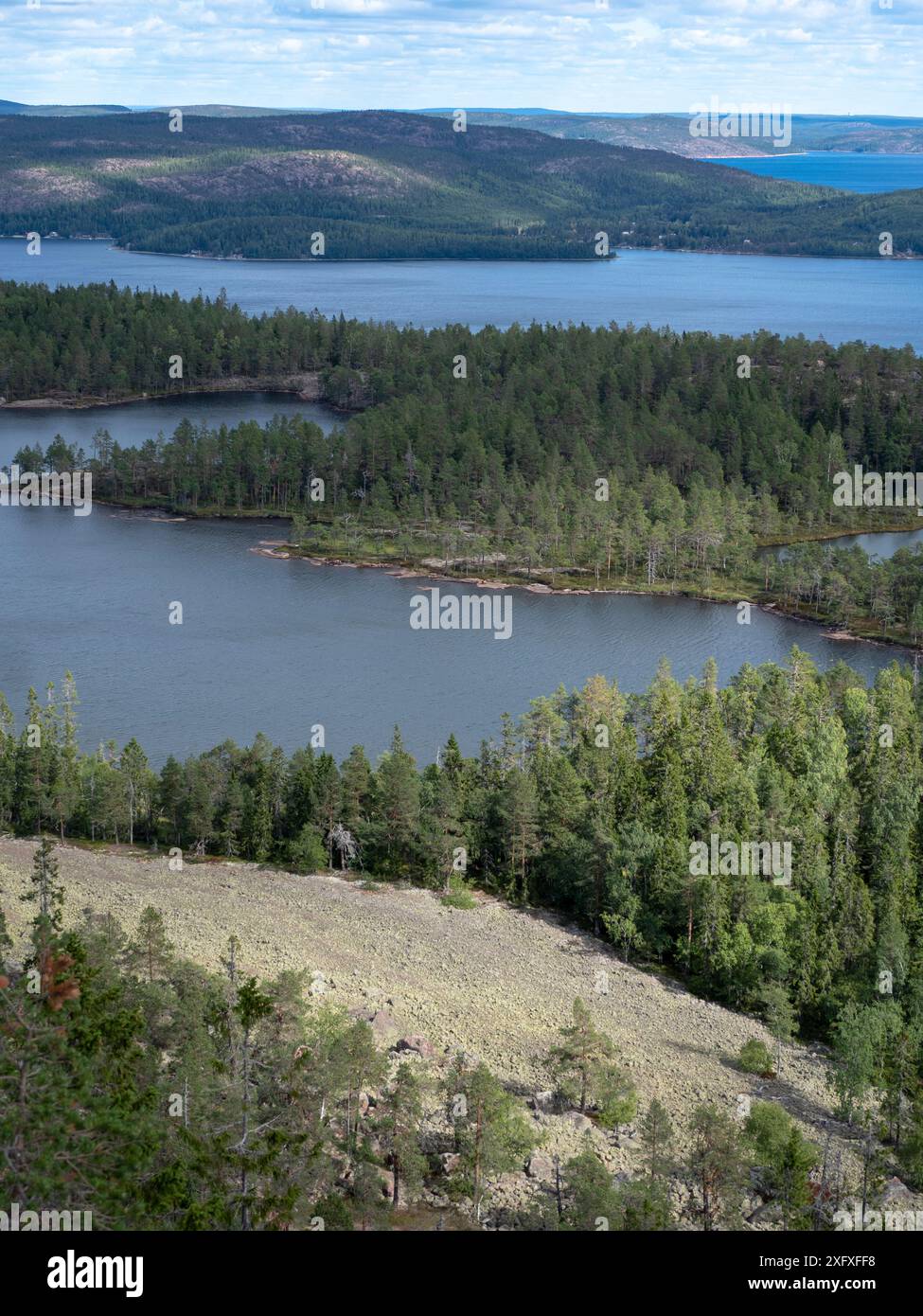 High Coast World Heritage Site from Slattdalsberget, Skuleskogen ...