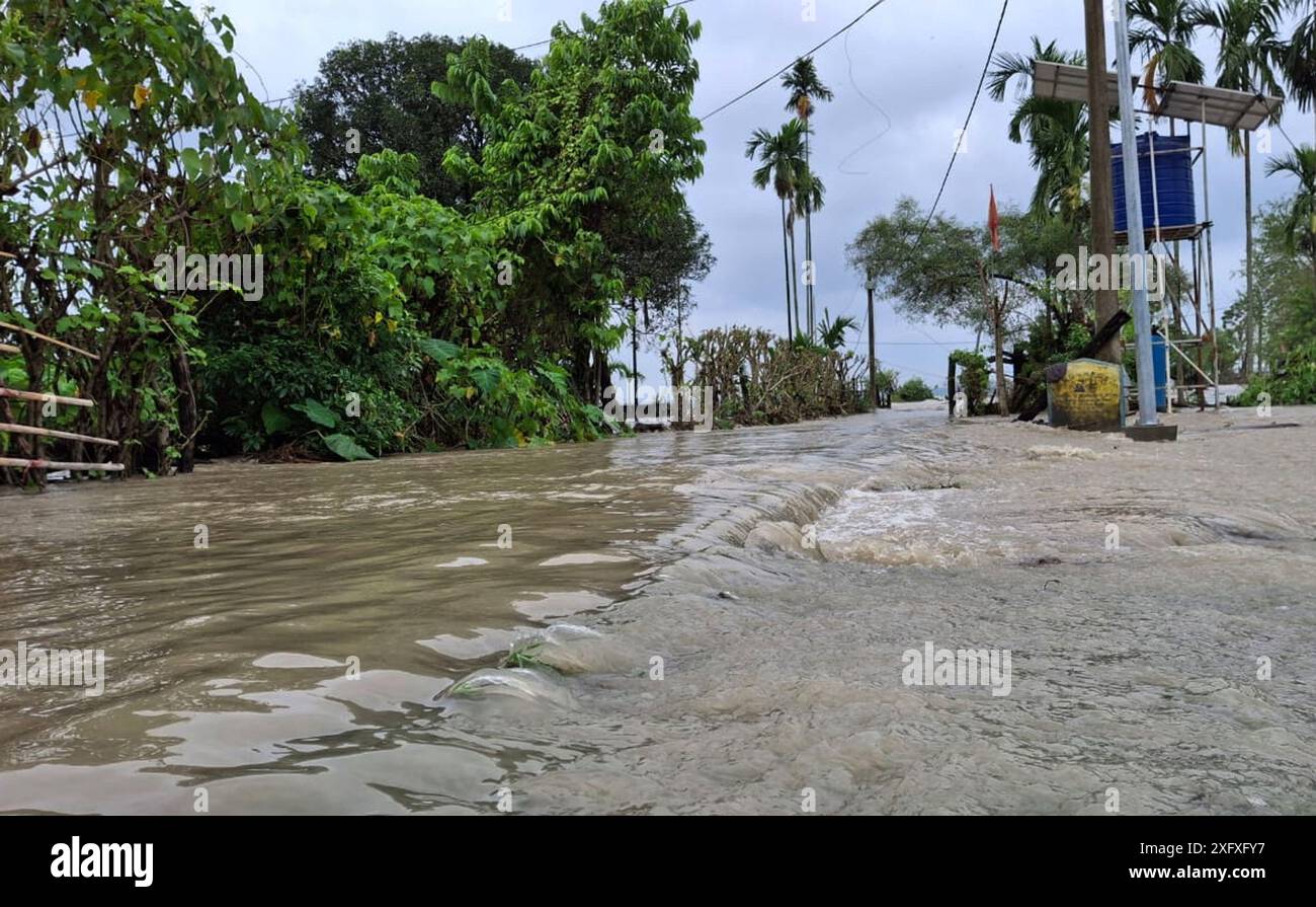 July 5, 2024, Siliguri, West Bengal, INDIA: Houses were seen as the ...