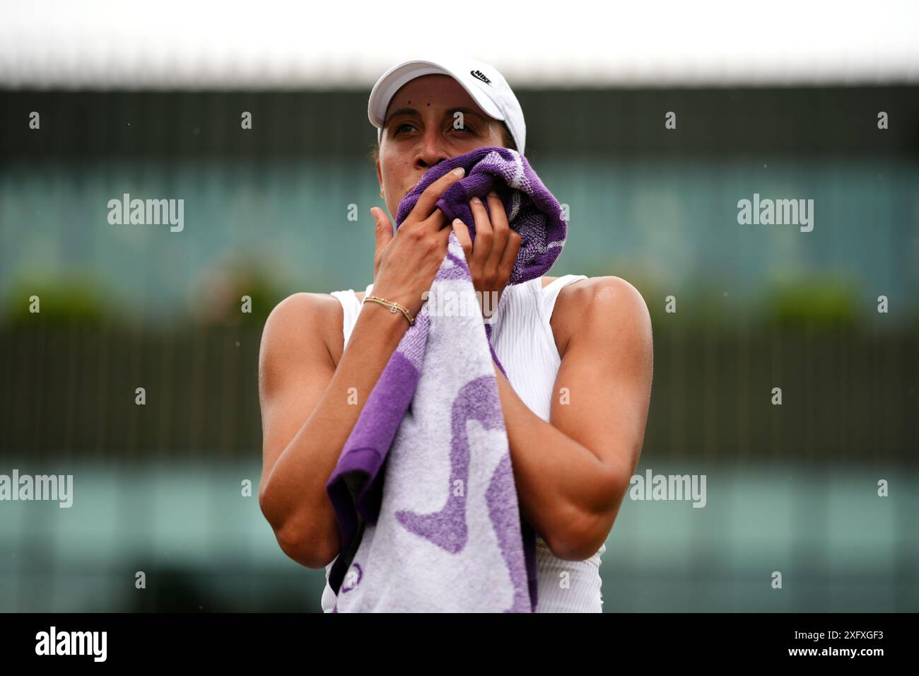 Madison Keys during her match against Marta Kostyuk (not pictured) on ...