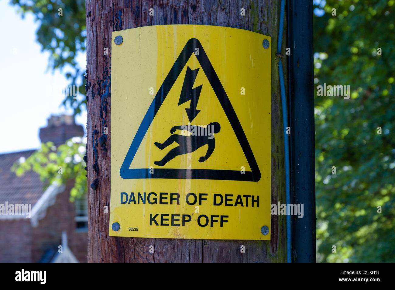 Danger of Death sign Stock Photo - Alamy