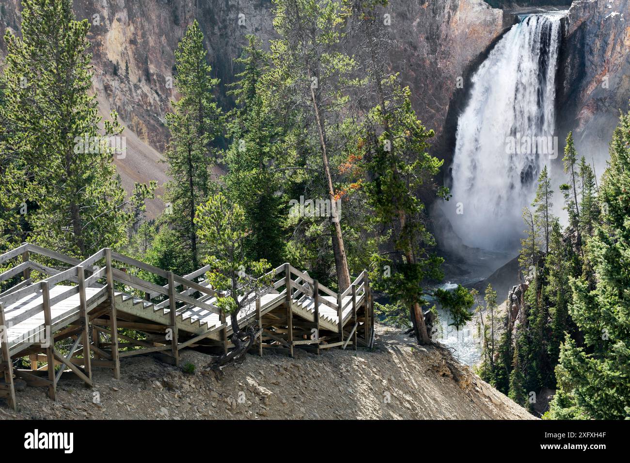 Lower Yellowstone Falls, Yellowstone River, Canyon Village Area of ...