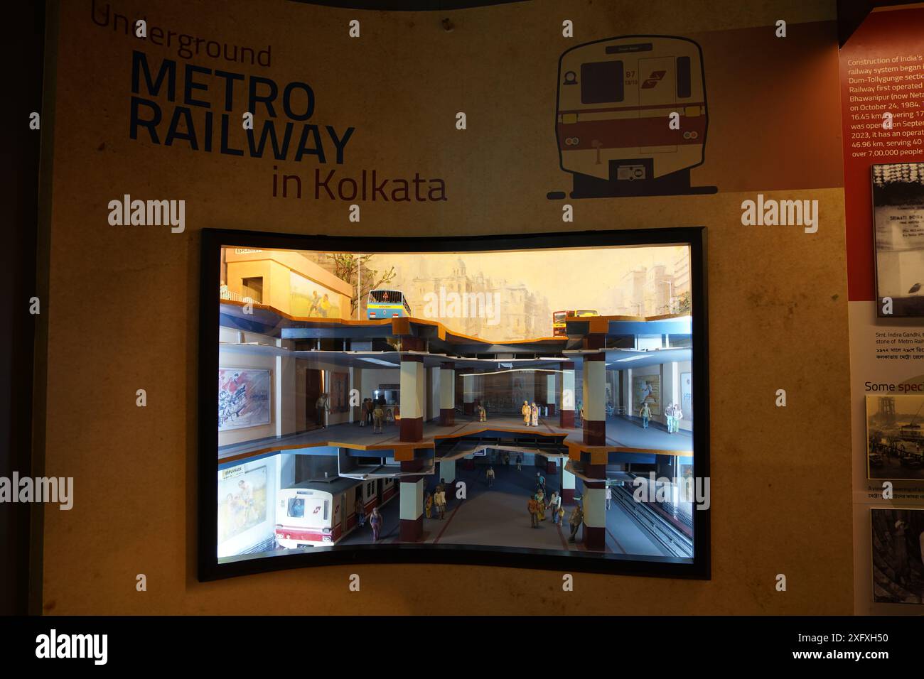 Model of Kolkata Metro Railway multistory platform. Transport Gallery ...