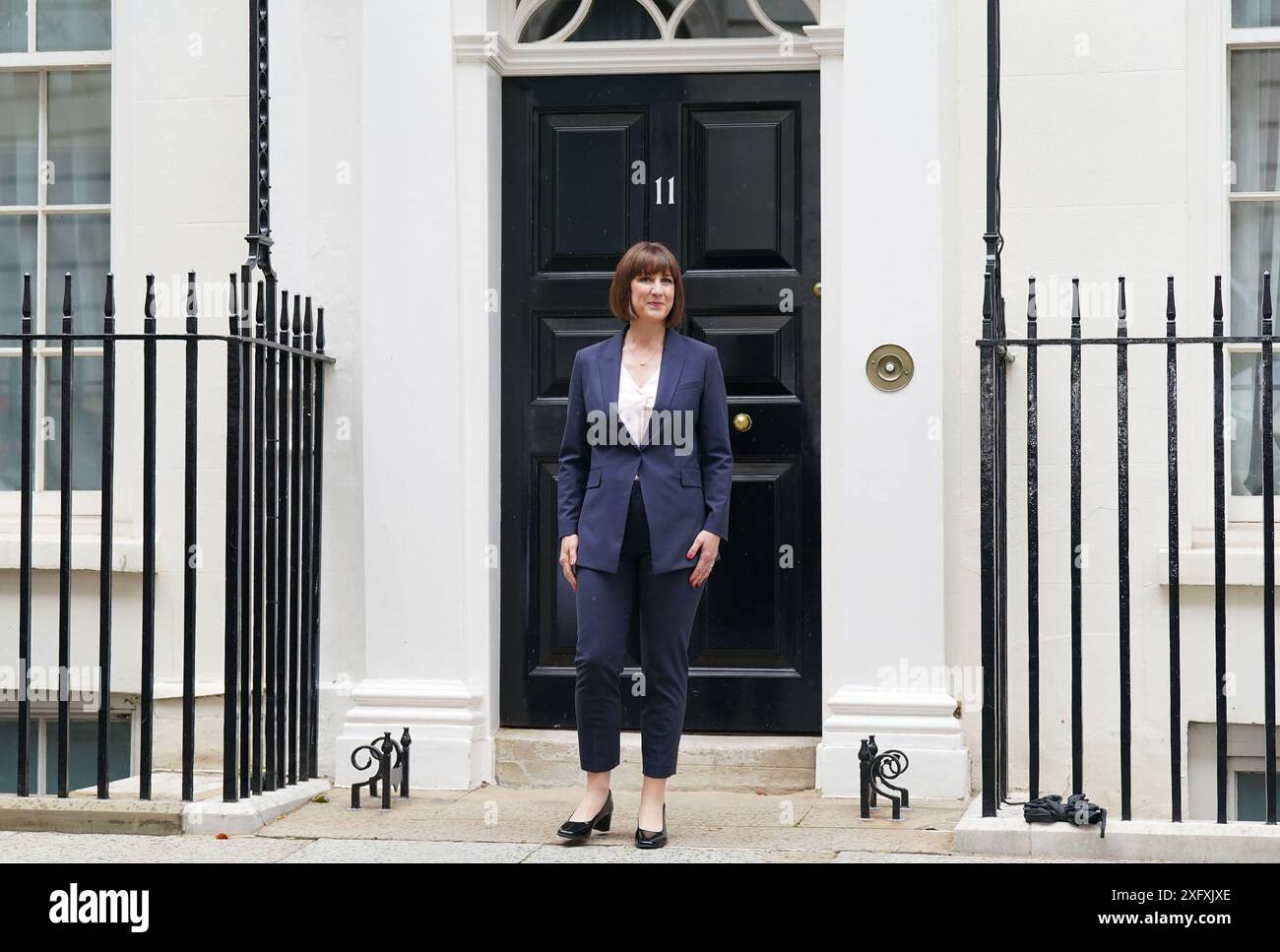 Rachel Reeves outside 11 Downing Street in London, she has been ...