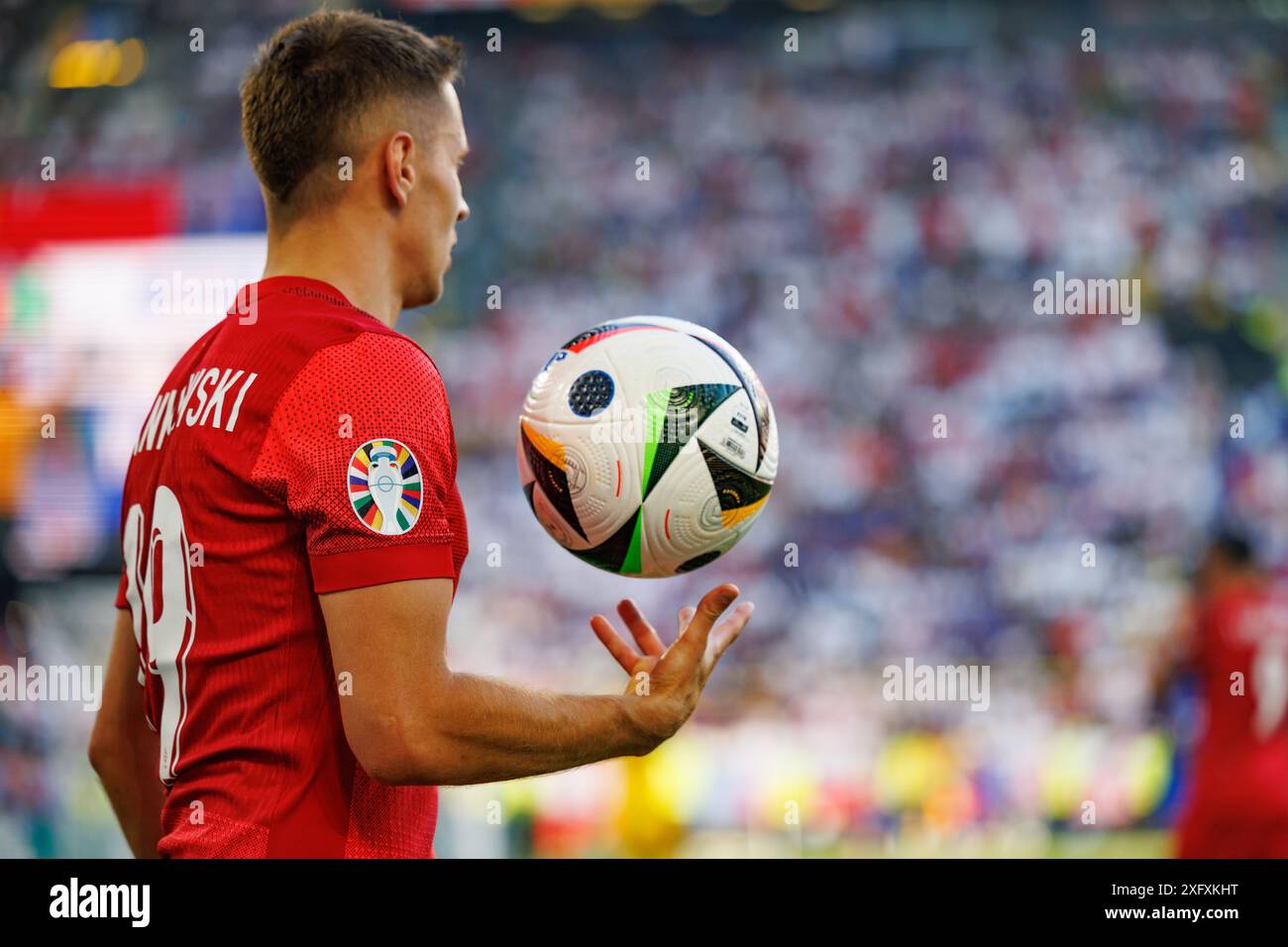 Przemyslaw Frankowski seen during UEFA Euro 2024 game between national ...