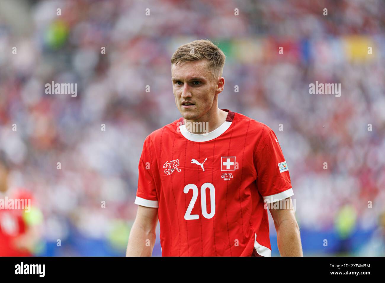 Michel Aebischer seen during UEFA Euro 2024 Round of 16 game between ...