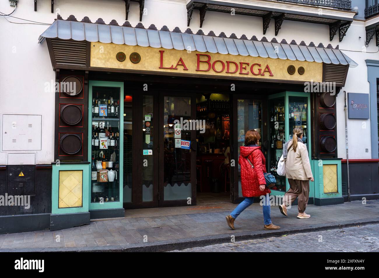 Seville, Spain. February 5, 2024 - La Bodega Restaurant storefront ...